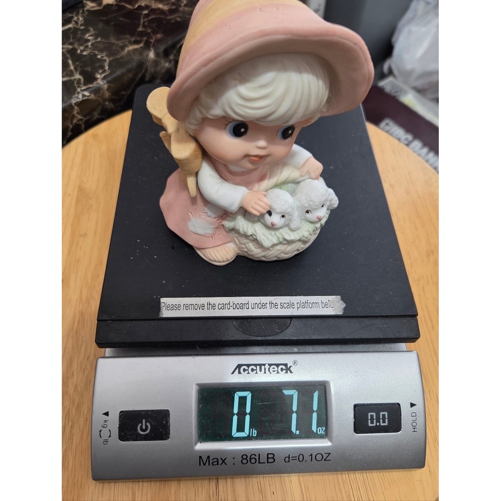 Homco | Accents | Vintage Homco Big Eye Girl Pink Dress Ceramic ...